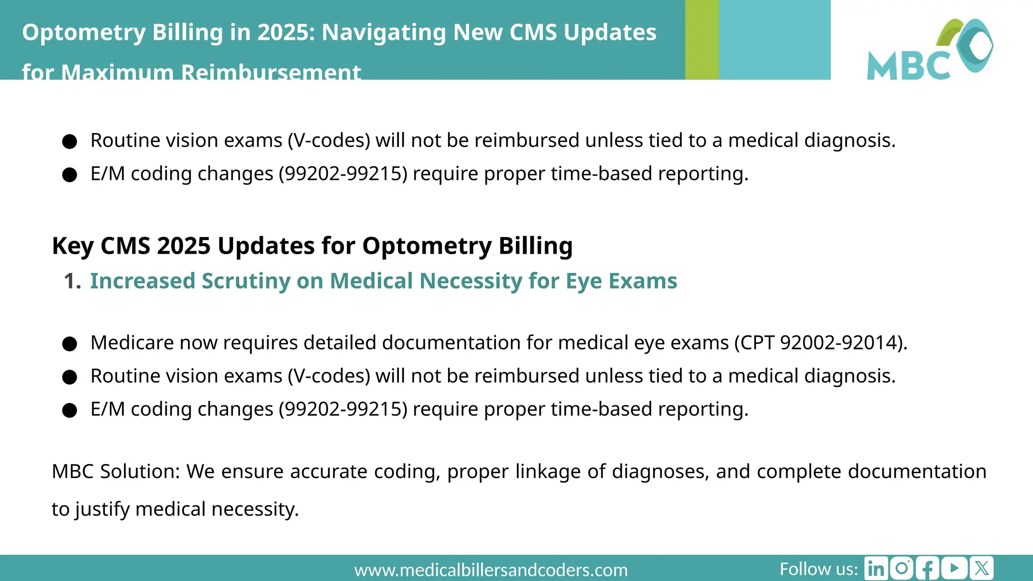Optometry Billing in 2025 Navigating New CMS Updates for Maximum ...