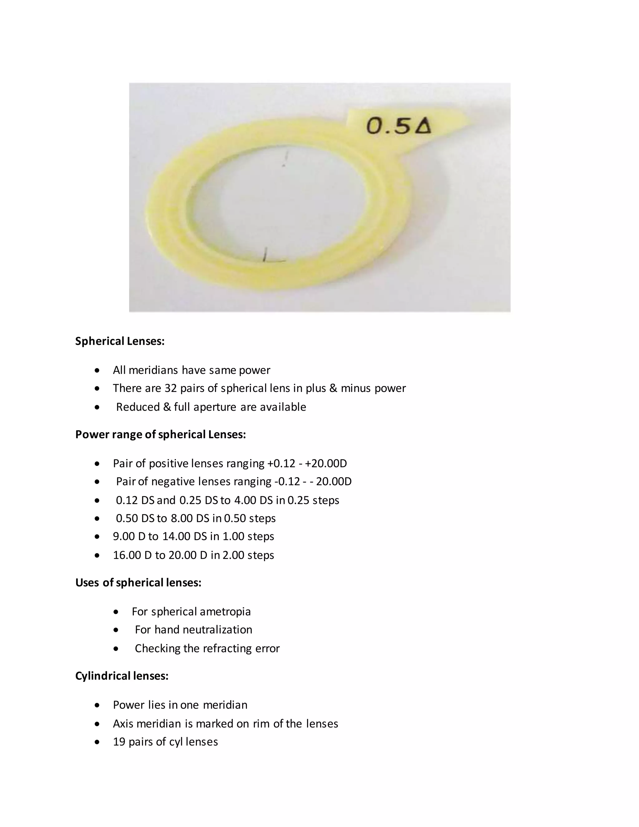 Optometry instruments | DOCX