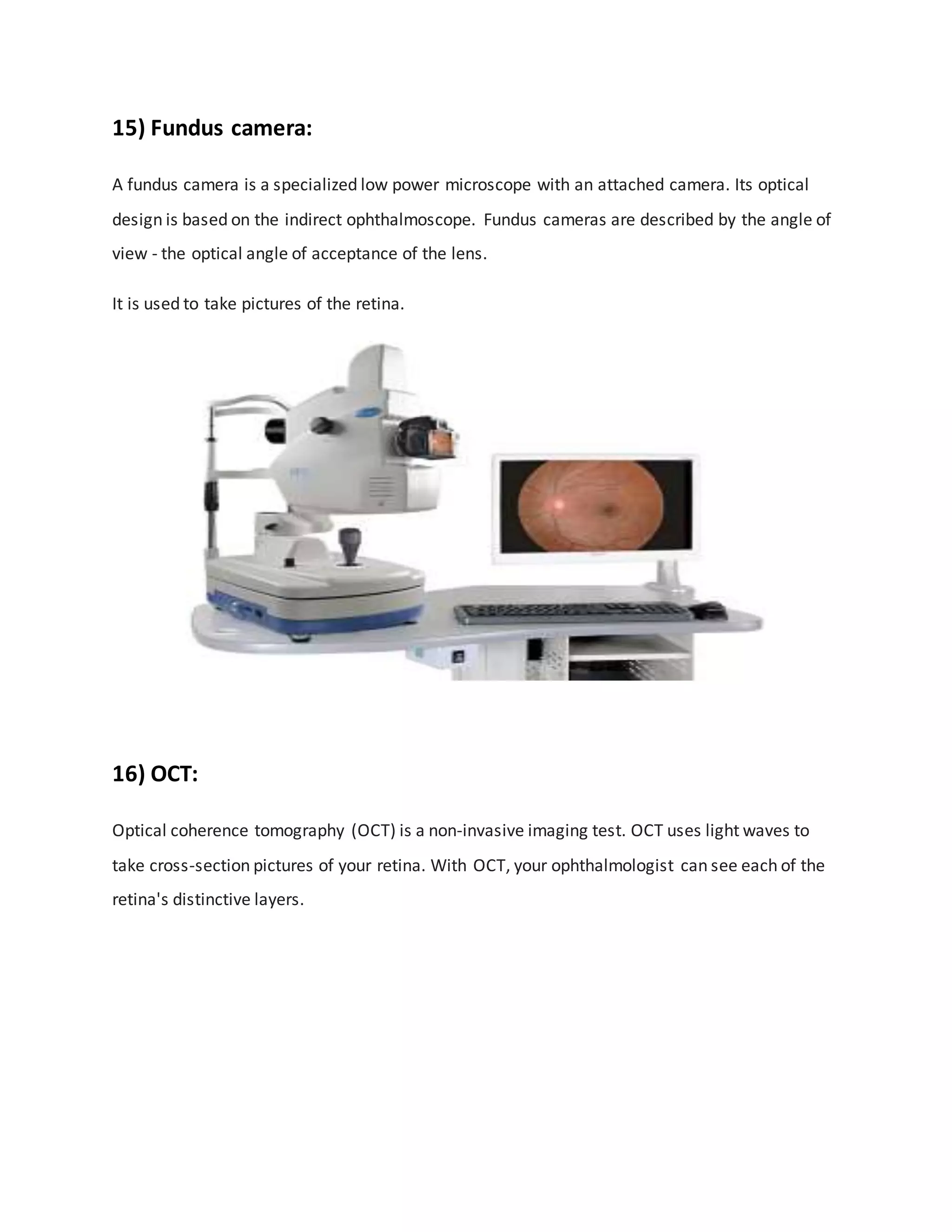 Optometry instruments | DOCX
