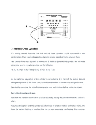 Optometry instruments | DOCX