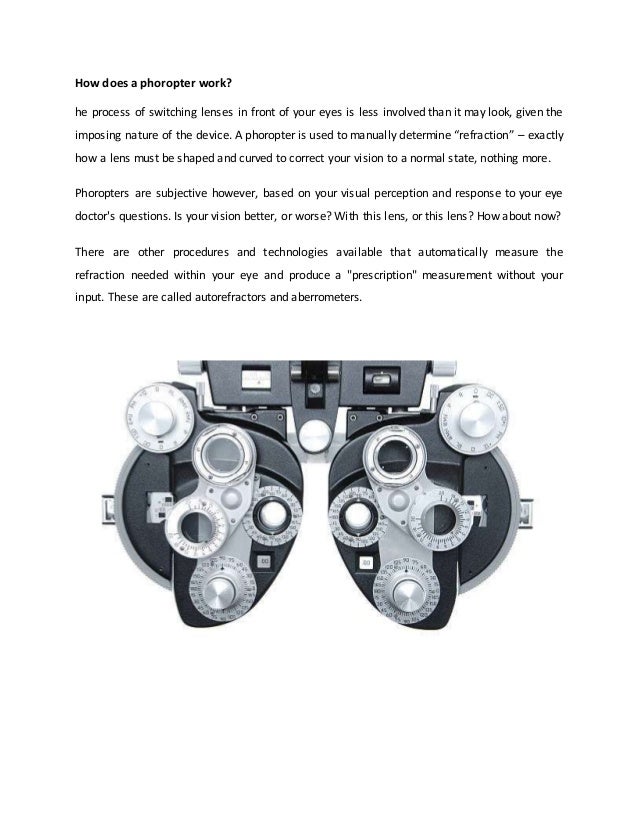 Optometry instruments