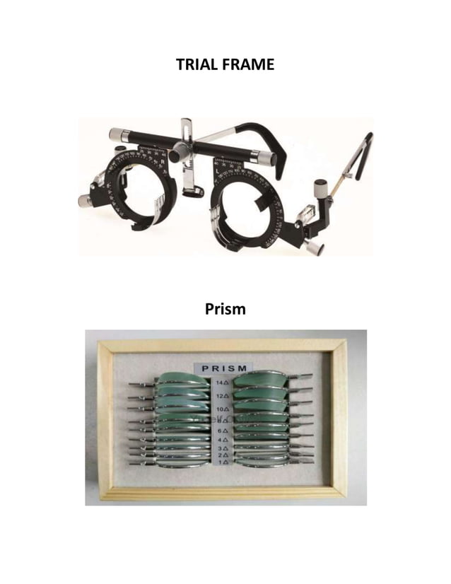 Optometry instruments pics | PDF