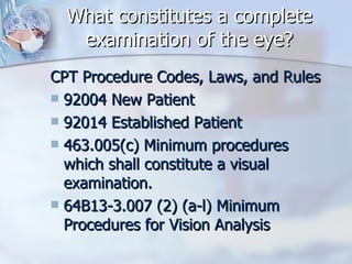 Optometry Investigators | PPT