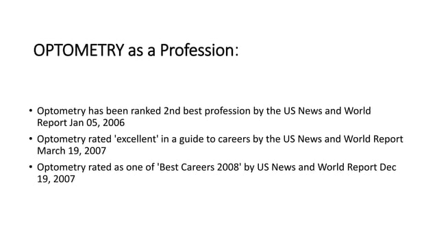 Optometry & optometrists | PPT