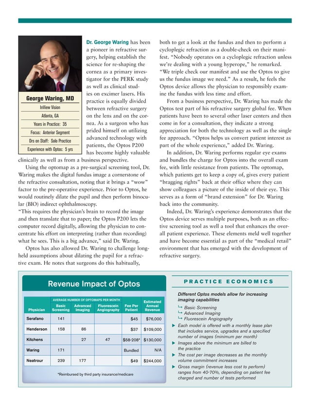 Optos a breakthrough in diagnostic imaging for the ophthalmic practice ...