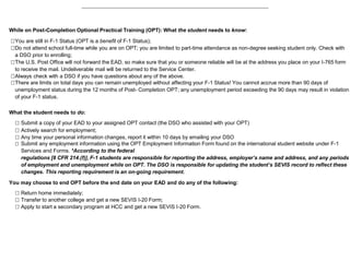 Optional Practical Training (OPT) | PPT