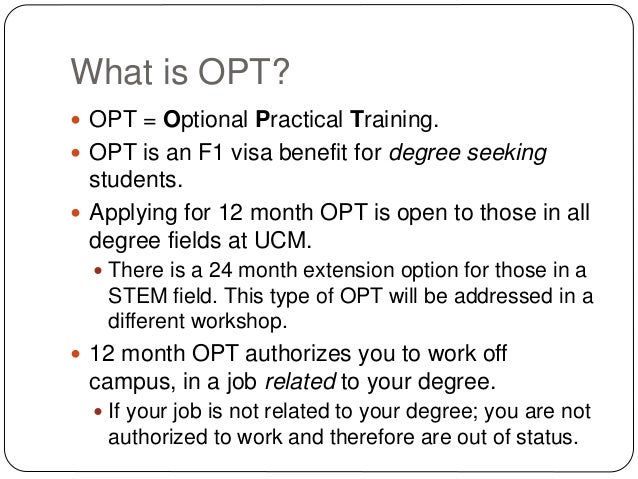 About OPT VISA