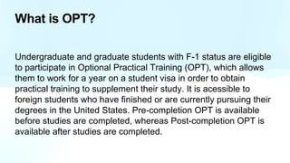 What are some good ways to find OPT student resumes? | PPTX