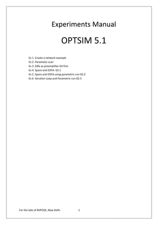 Opt sim manual | PDF
