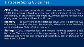 Optimization SQL Server for Dynamics AX 2012 R3 | PDF