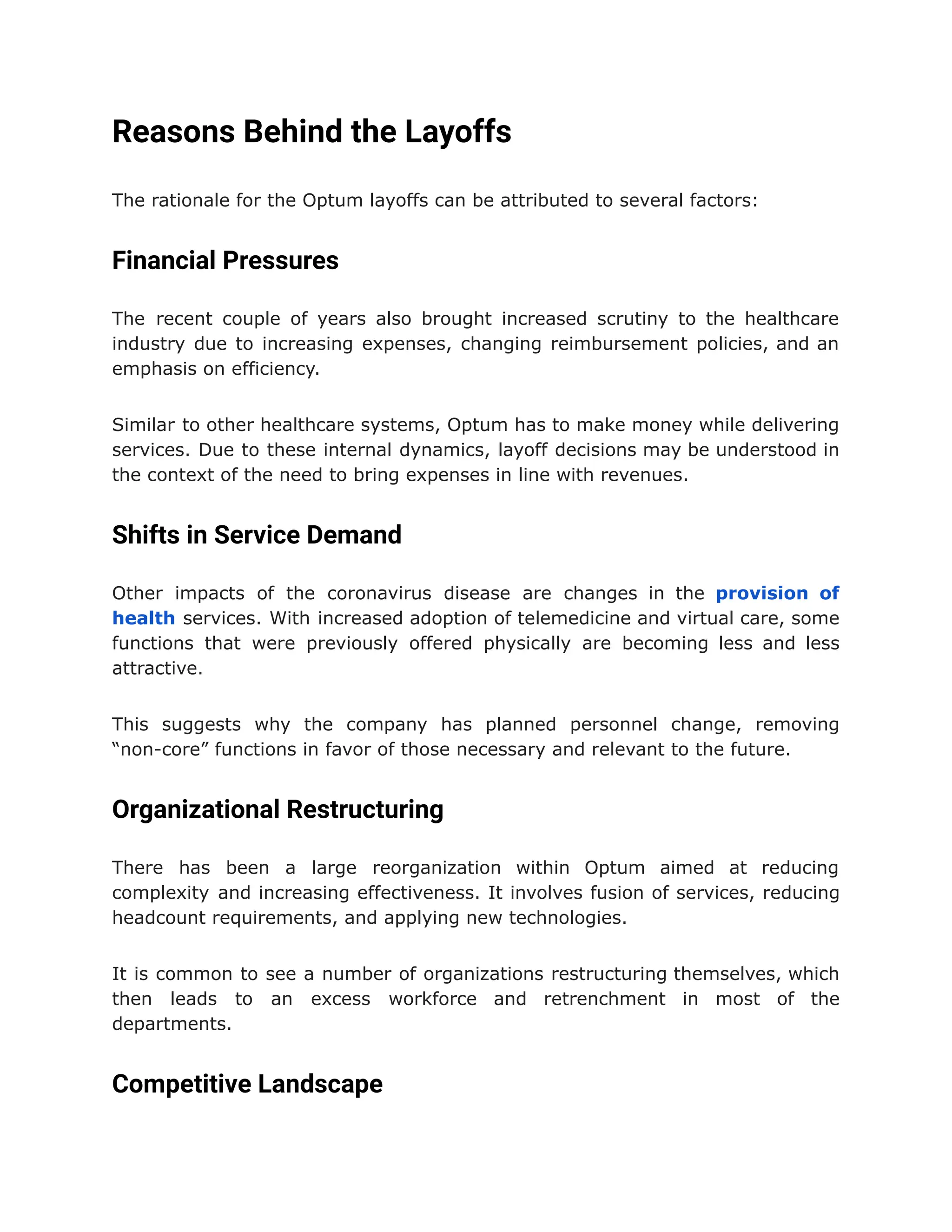 Optum Layoffs – The Latest Developments and Employee Reactions | PDF