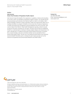 Optum Total Health Profile White Paper | PDF