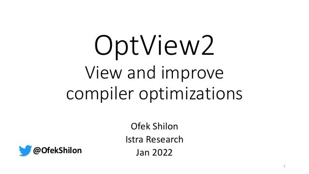 OptView2 MUC meetup slides | PPT
