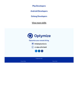 Hire vetted quality DevOps developers within 48 Hours | Optymize | PDF