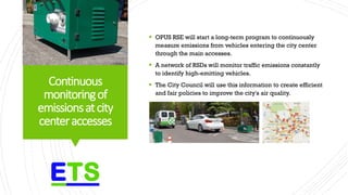 Traffic Emissions Control with Remote Sensing Devices (RSD) | PPT