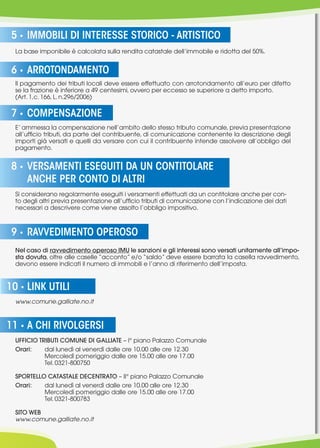Comune di Galliate, guida all'IMU | PDF