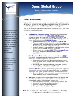 Opus Global Group -Sales Accelerator Solutions Project 2010 Success ...