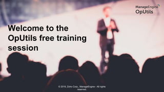 Free OpUtils Training presentation | PPTX