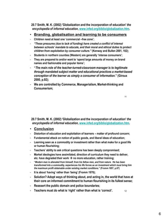 OPV 361 Globalisation Lecture 20-21 | PDF