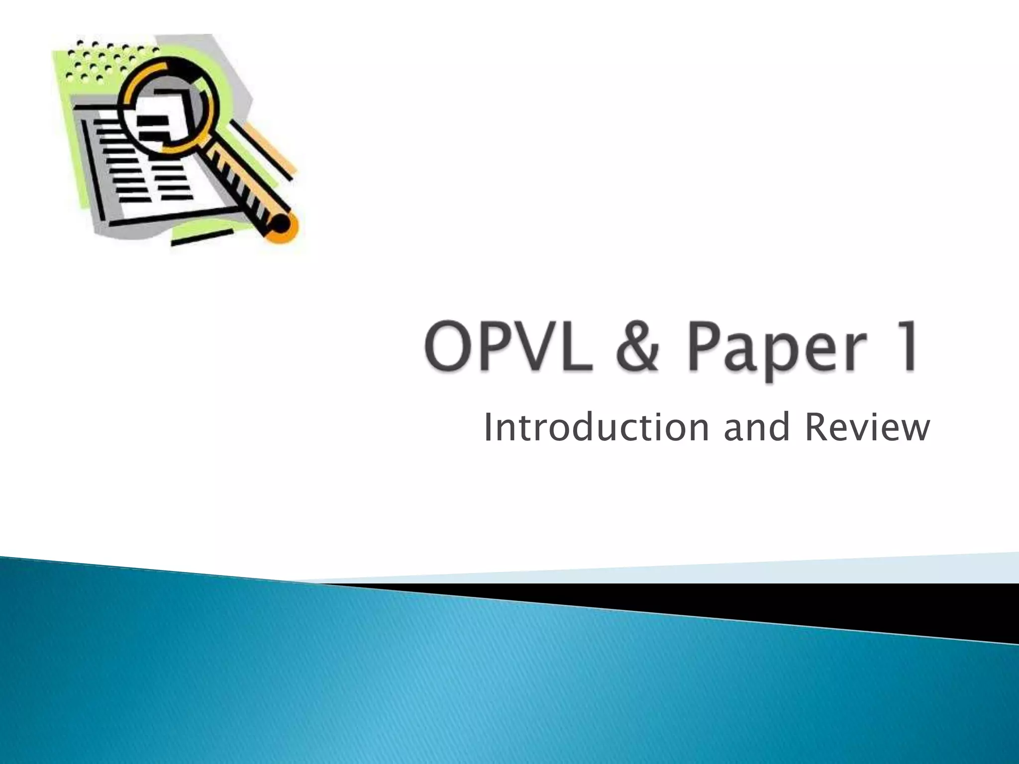 OPVL and Paper 1: IB History | PPTX