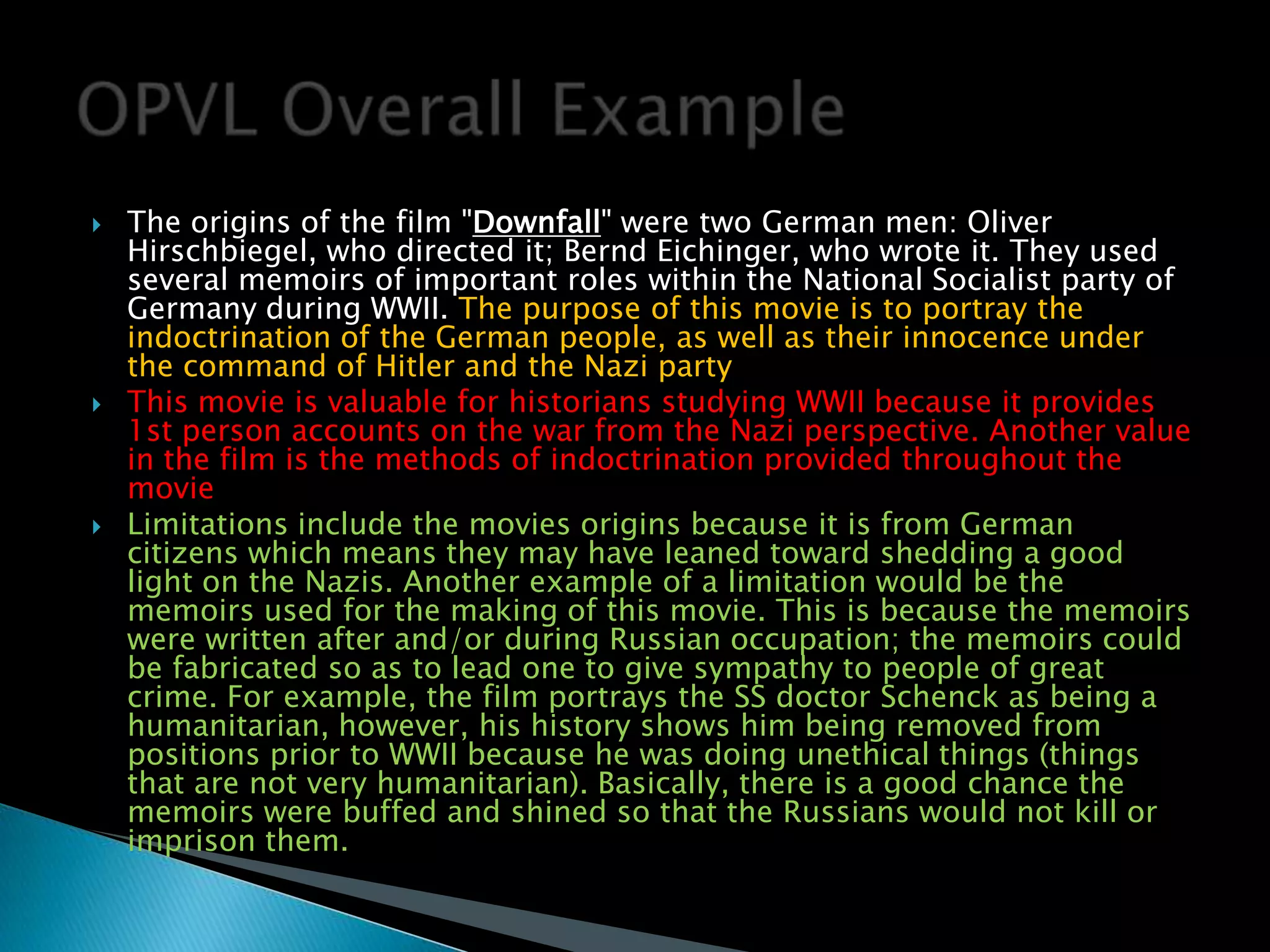 OPVL and Paper 1: IB History | PPTX