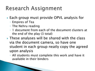OPVL and Paper 1: IB History | PPT