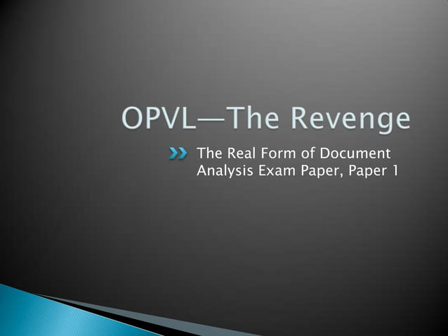 OPVL and Paper 1: IB History | PPT