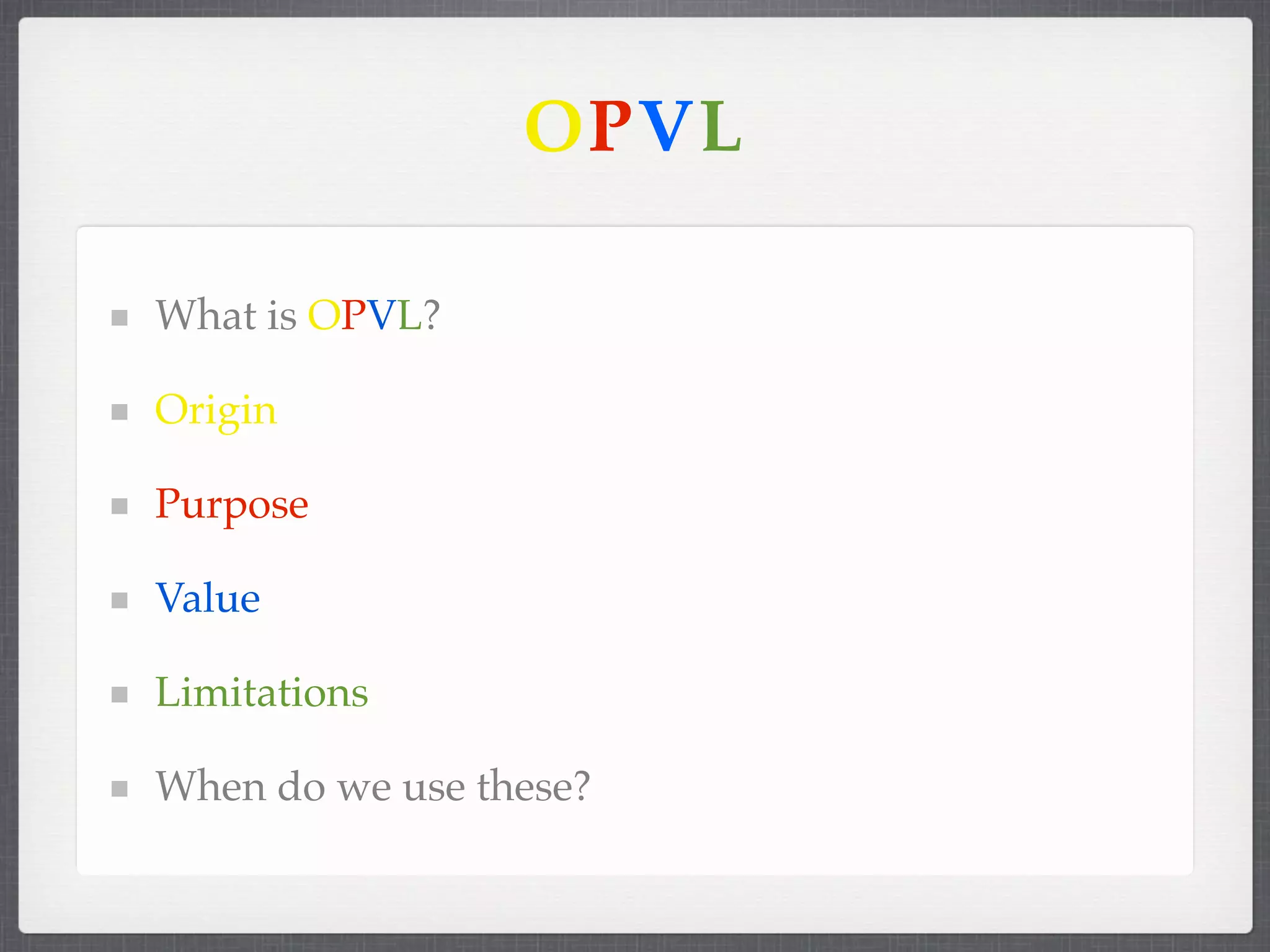 OPVL (created for geo 9 class) | PDF