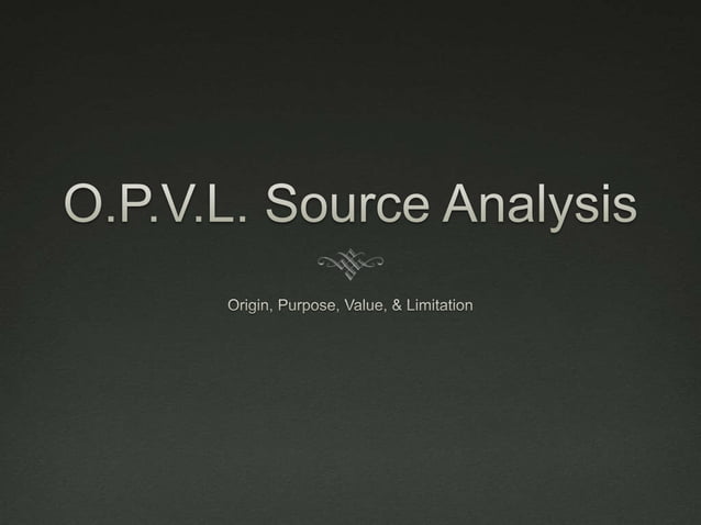 OPVL Overview | PPTX