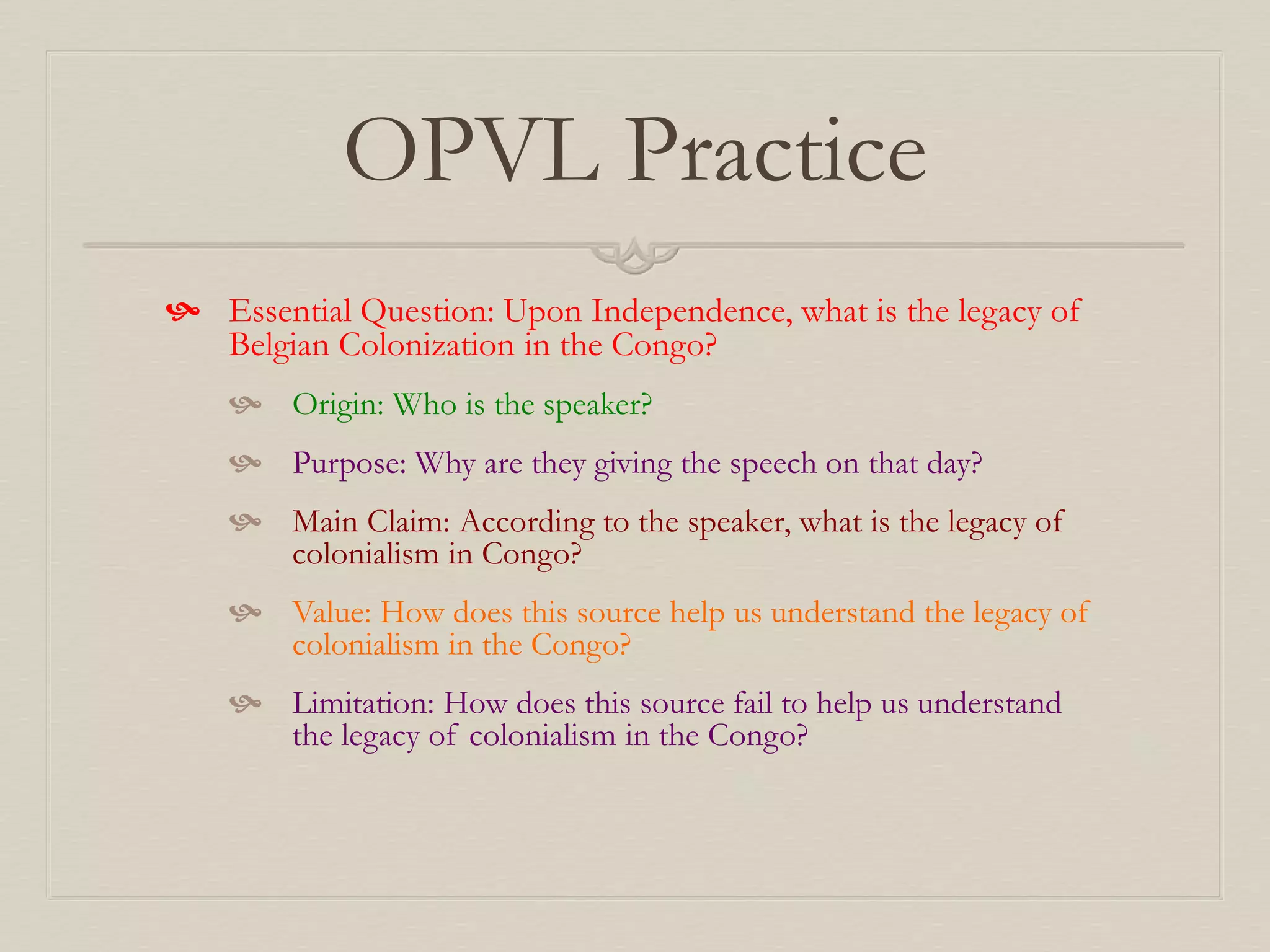 OPVL intro notes | PPTX