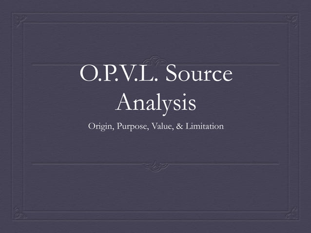 OPVL intro notes | PPTX | Secondary Education | Education