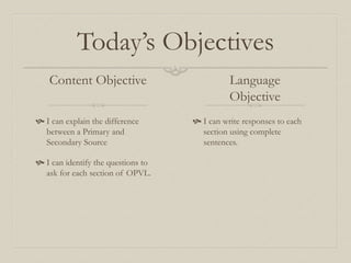 OPVL intro notes | PPT