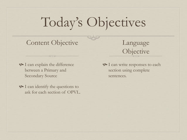 OPVL intro notes | PPTX | Secondary Education | Education