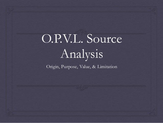 OPVL intro notes