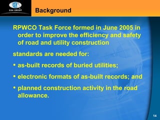 CSA s250 Mapping of Underground Utility Infrastructure | PPT