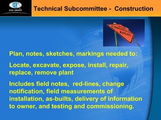 CSA s250 Mapping of Underground Utility Infrastructure | PPT