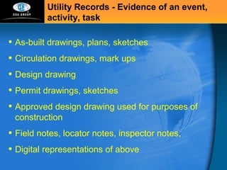 CSA s250 Mapping of Underground Utility Infrastructure | PPT