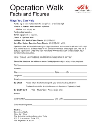 Operation Walk Factsheet | PDF