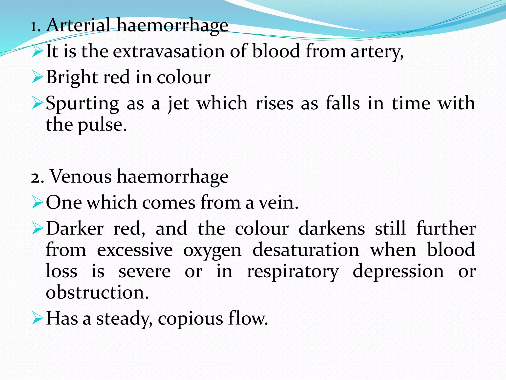 Haemorrhage and Shock: Relevance in Periodontal Surgery | PPTX