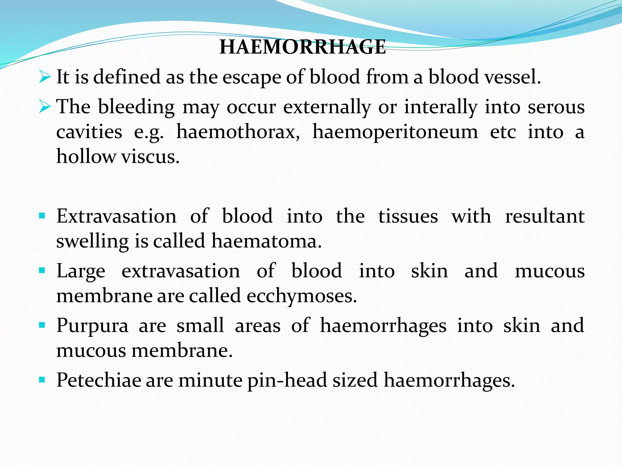 Haemorrhage and Shock: Relevance in Periodontal Surgery | PPTX