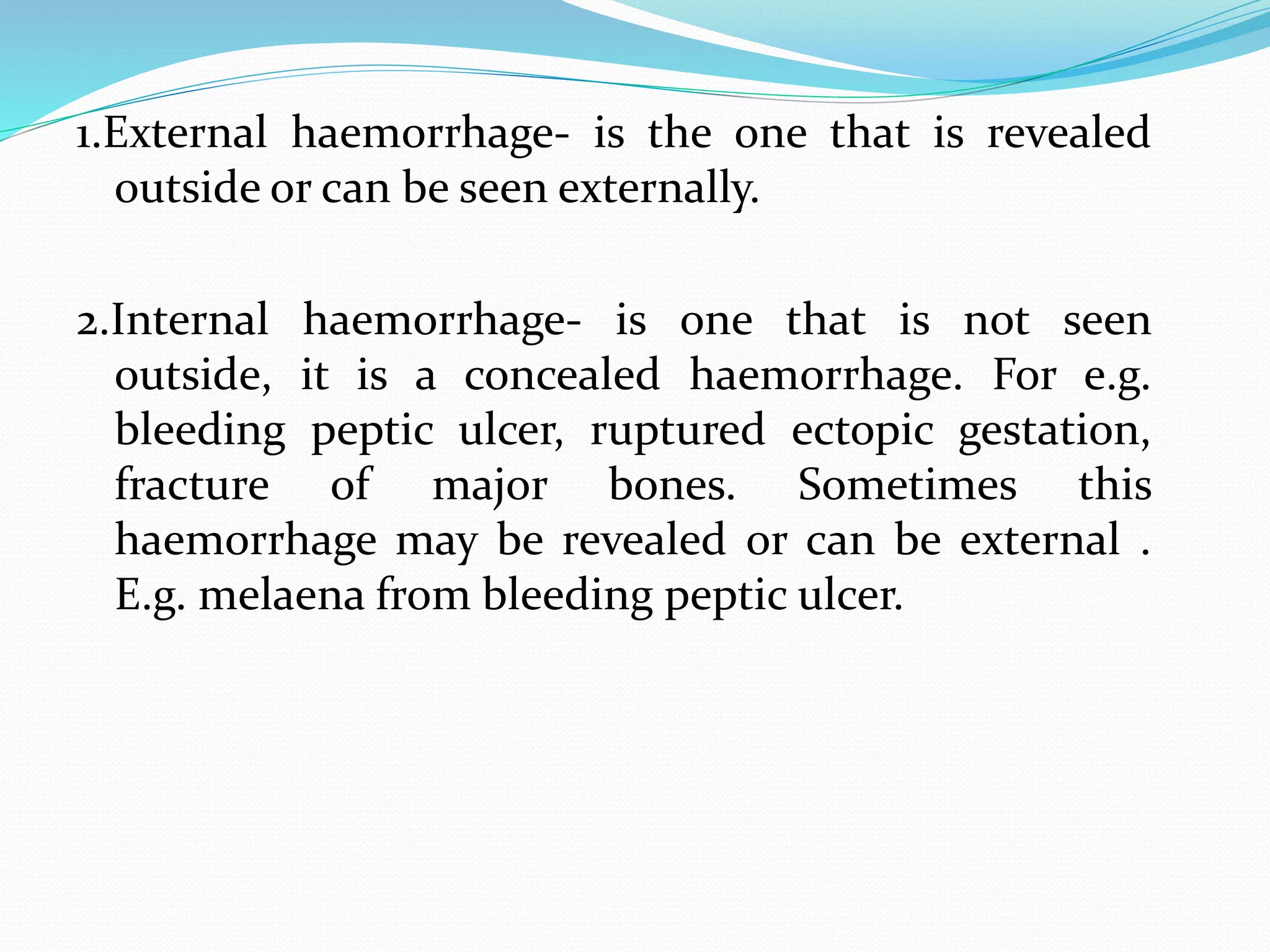 Haemorrhage and Shock: Relevance in Periodontal Surgery | PPTX
