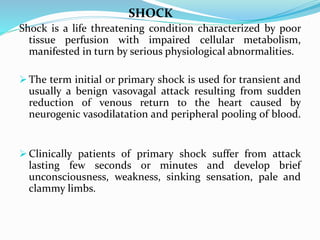Haemorrhage and Shock: Relevance in Periodontal Surgery | PPTX