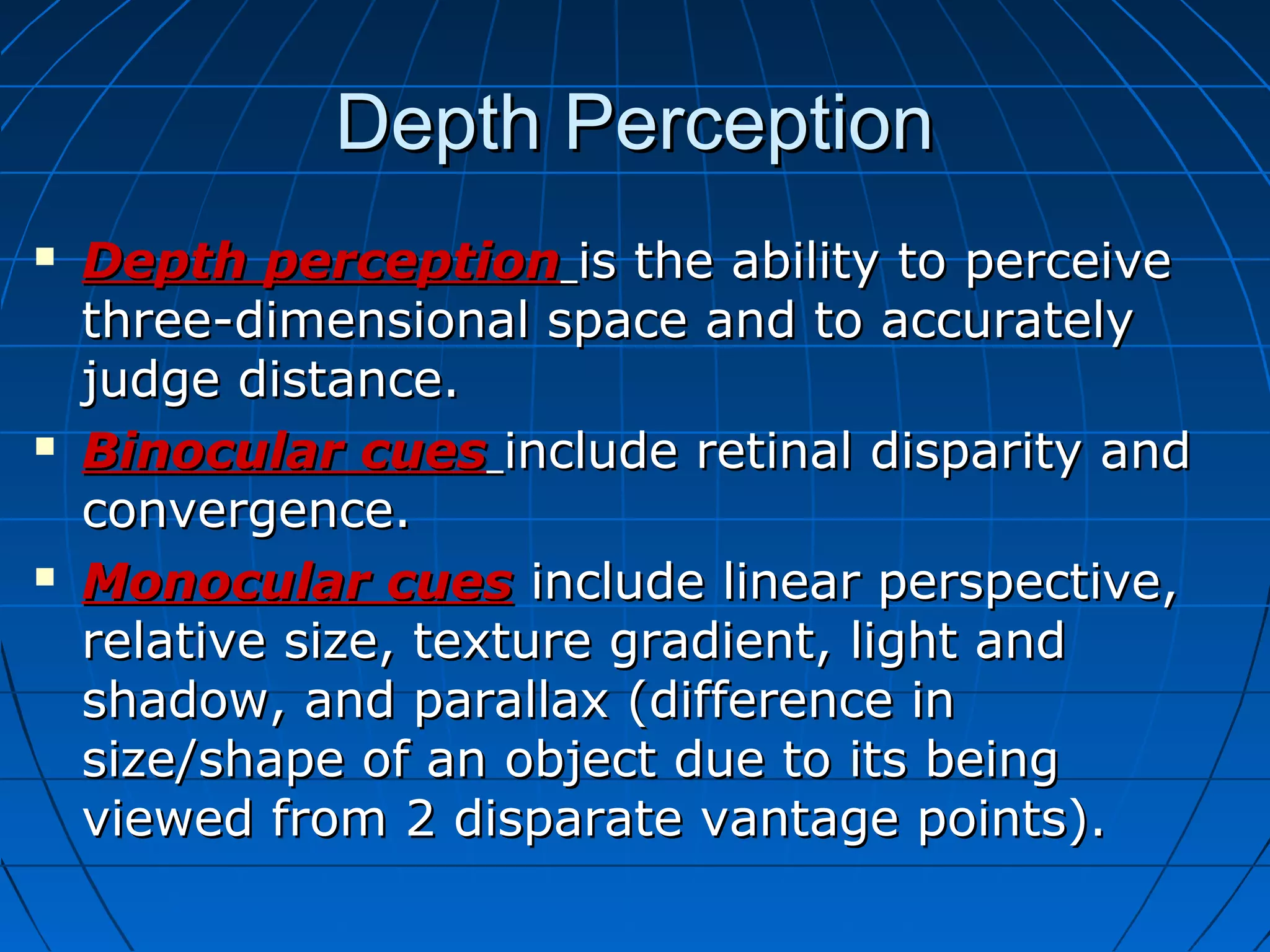 Physiology of Special Senses and Perception | PPT