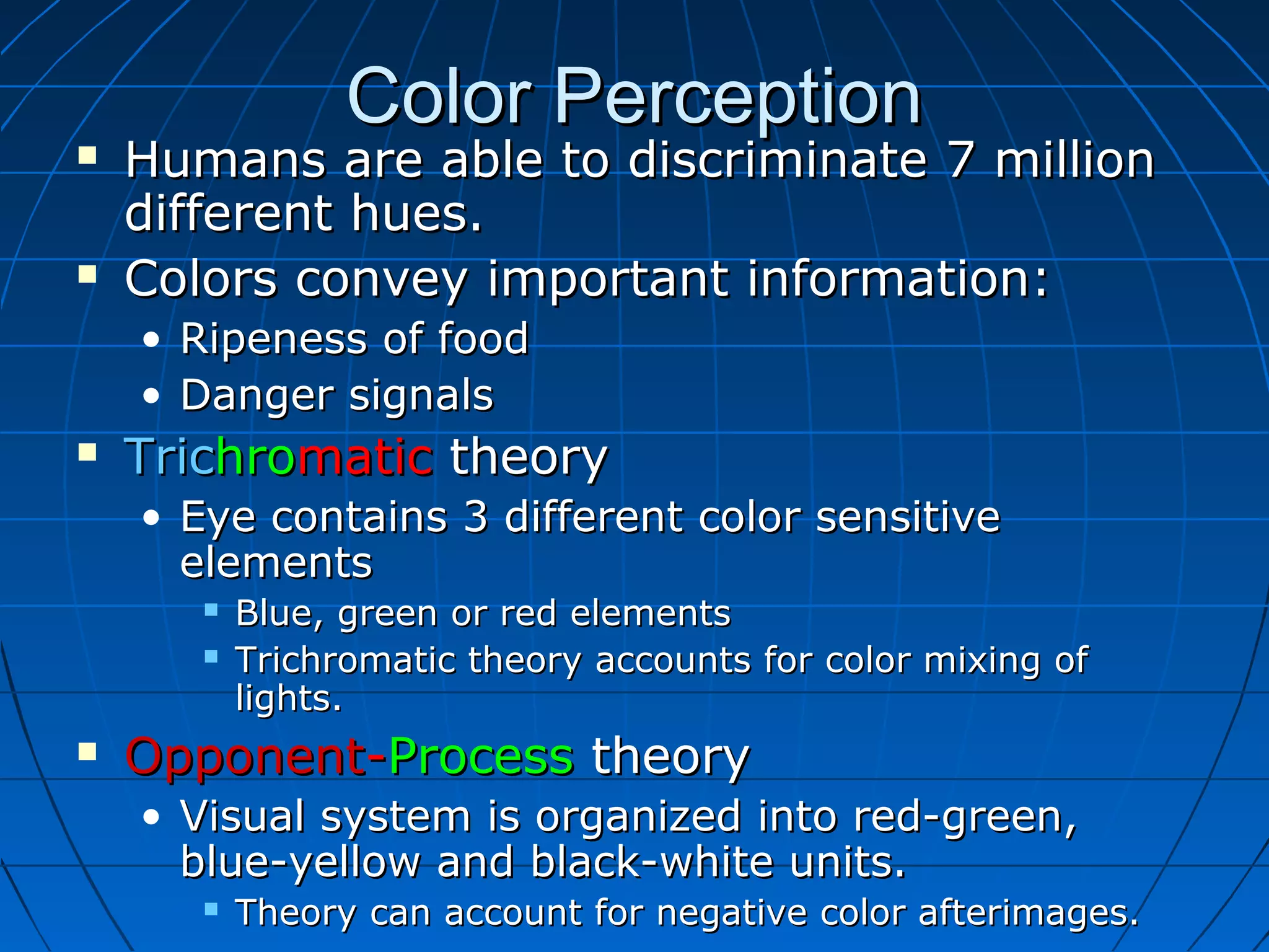 Physiology of Special Senses and Perception | PPT