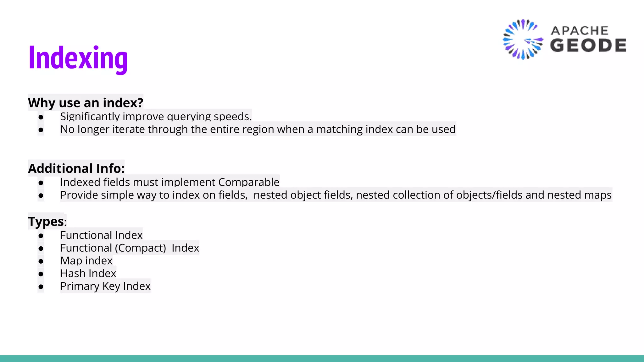 OQL querying and indexes with Apache Geode (incubating) | PDF