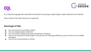 OQL querying and indexes with Apache Geode (incubating) | PDF