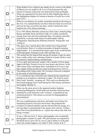 Oasis Quiz Lonewolf Edition - 2011 | PDF