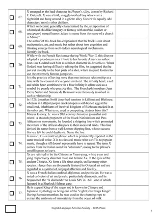 Oasis Quiz Lonewolf Edition - 2011 | PDF