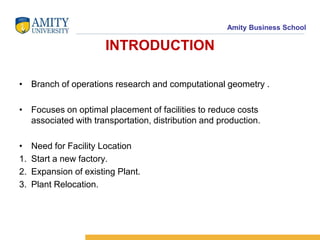 facility location ( operations and quality management) | PPTX ...