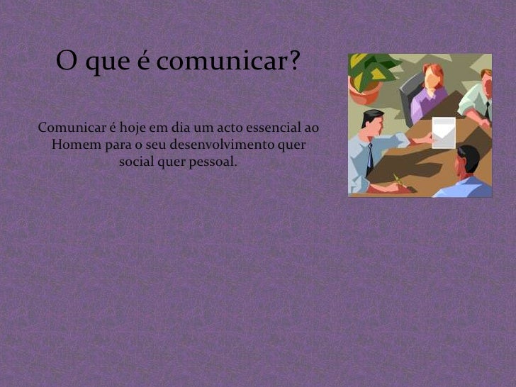 O Que é comunicar